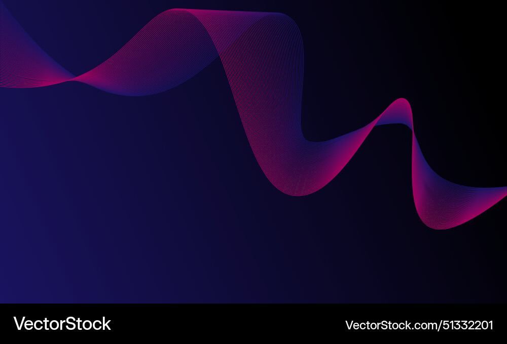 Abstract blue line wavy pattern background Vector Image