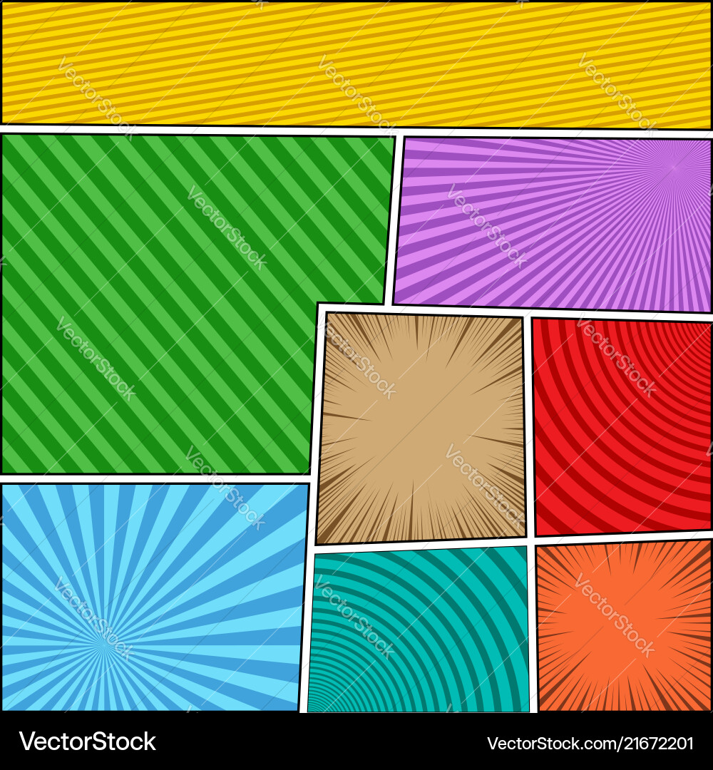 Comic book page original template Royalty Free Vector Image