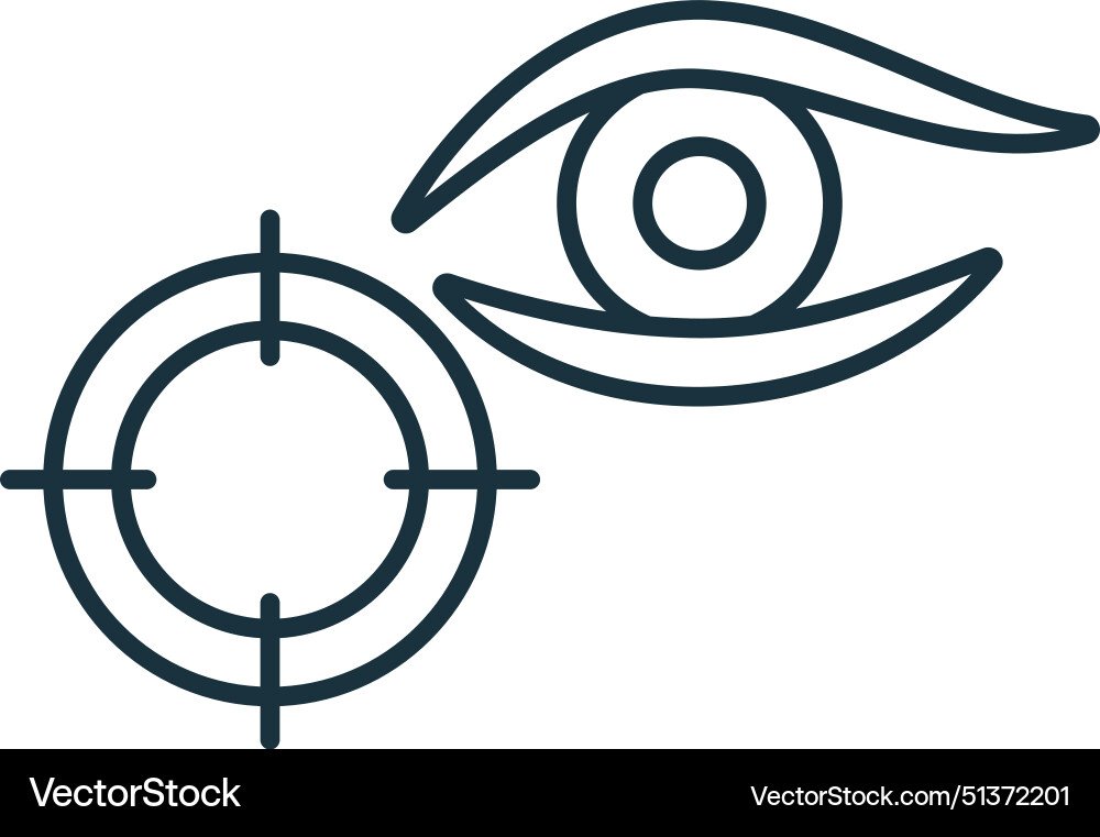 Eye-tracking icon monochrome simple user behavior Vector Image
