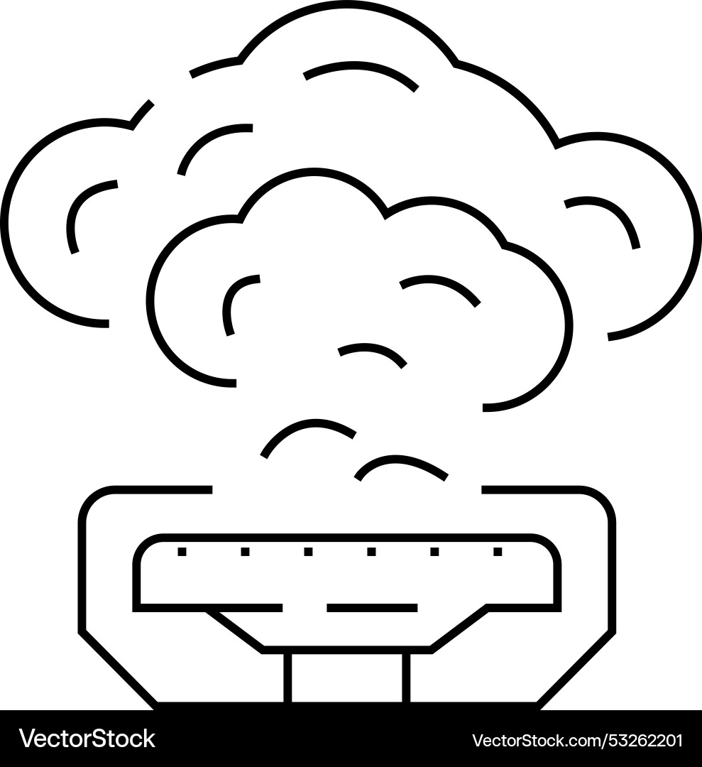 Gas smell line icon Royalty Free Vector Image - VectorStock