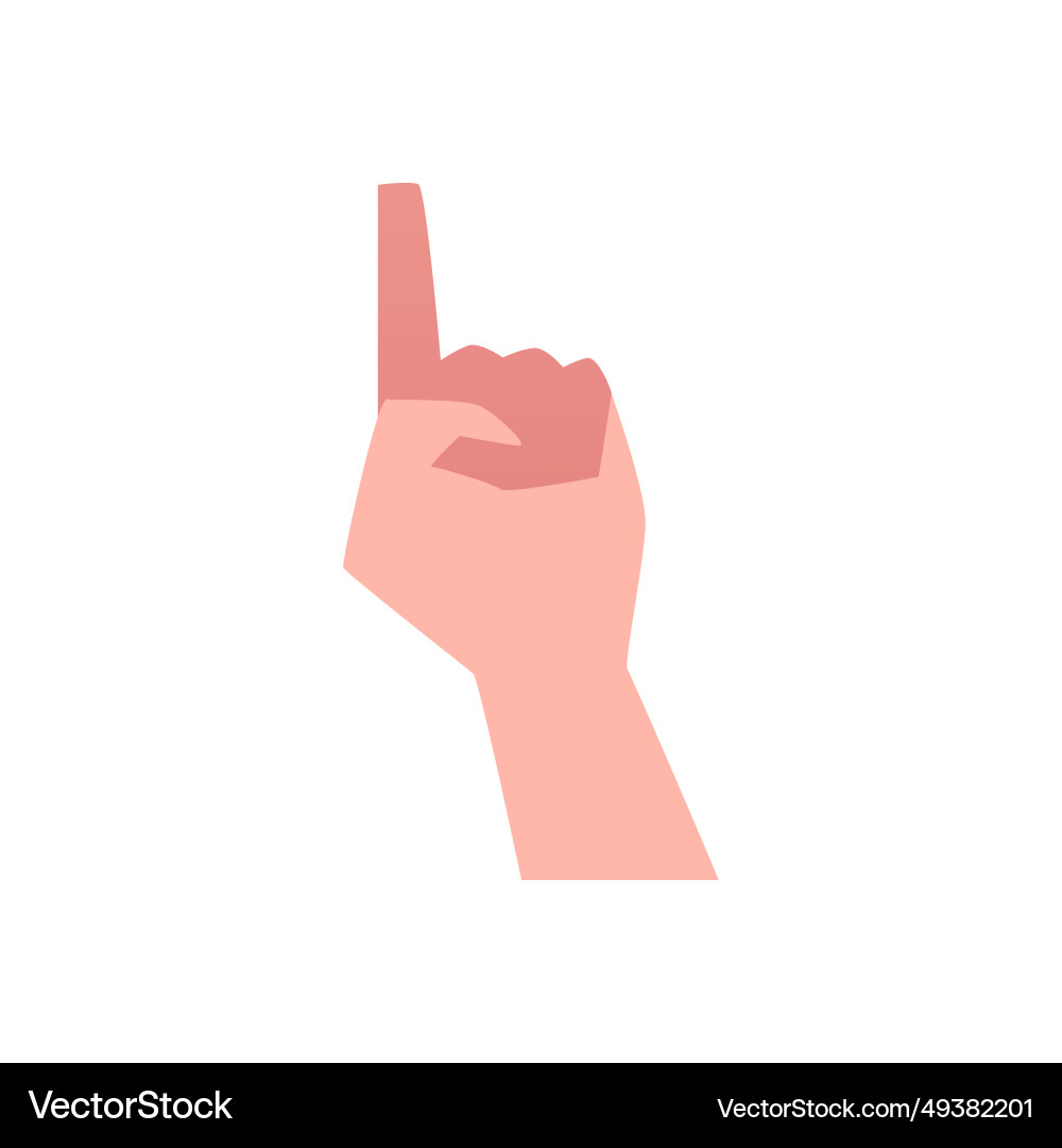 Hand point index finger up Royalty Free Vector Image
