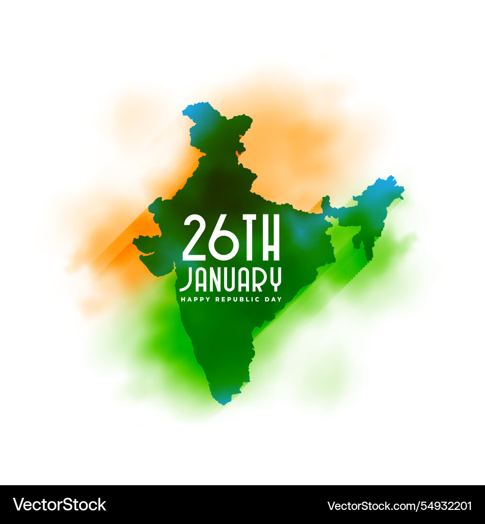 Happy republic day 26th january background Vector Image