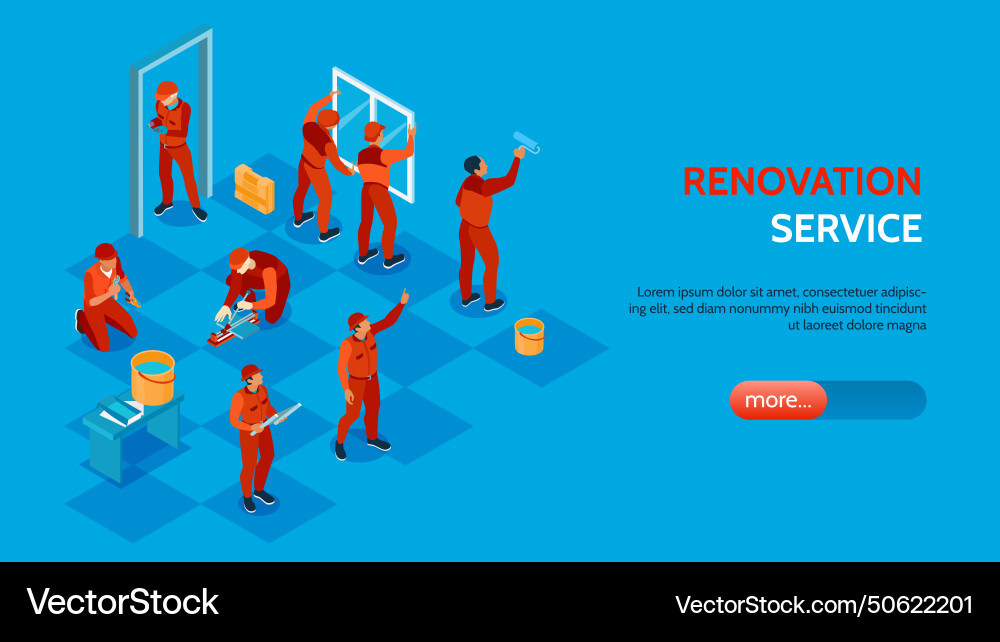 Home repair service banner Royalty Free Vector Image