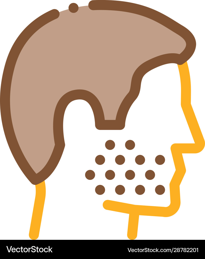 Human facial bristle icon outline Royalty Free Vector Image
