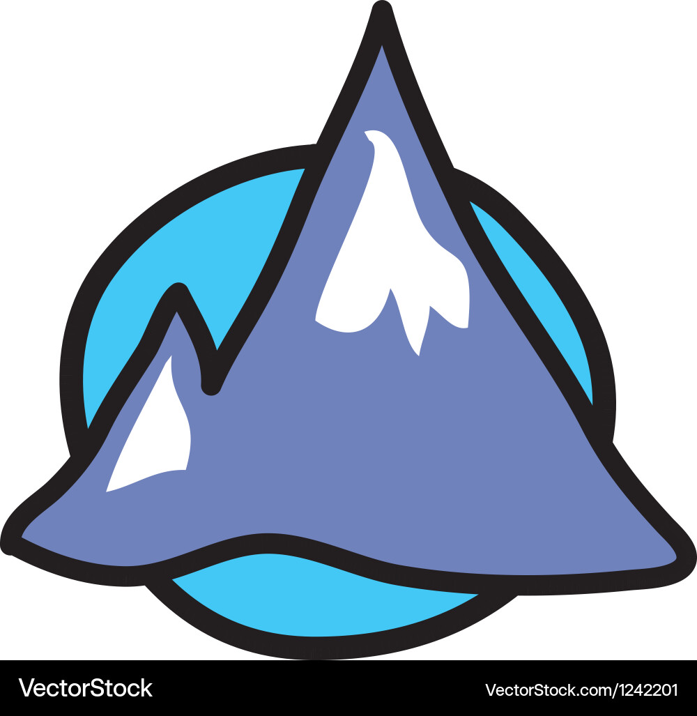 Mountain range logo Royalty Free Vector Image - VectorStock