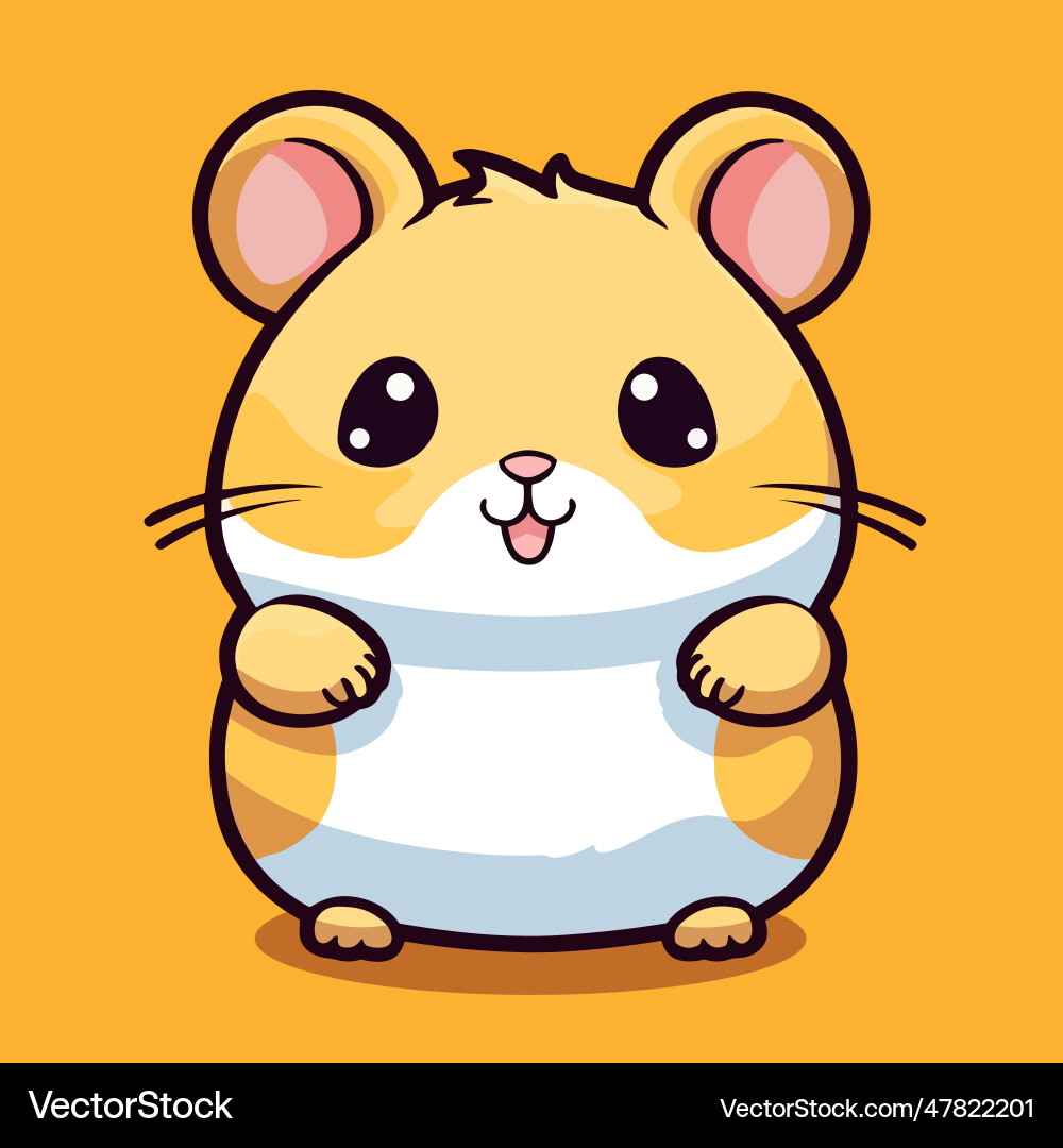 Cute Hamster Cartoon Cute Cartoon Hamster With Big Eyes And