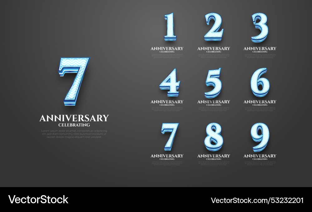 Set of anniversary background Royalty Free Vector Image