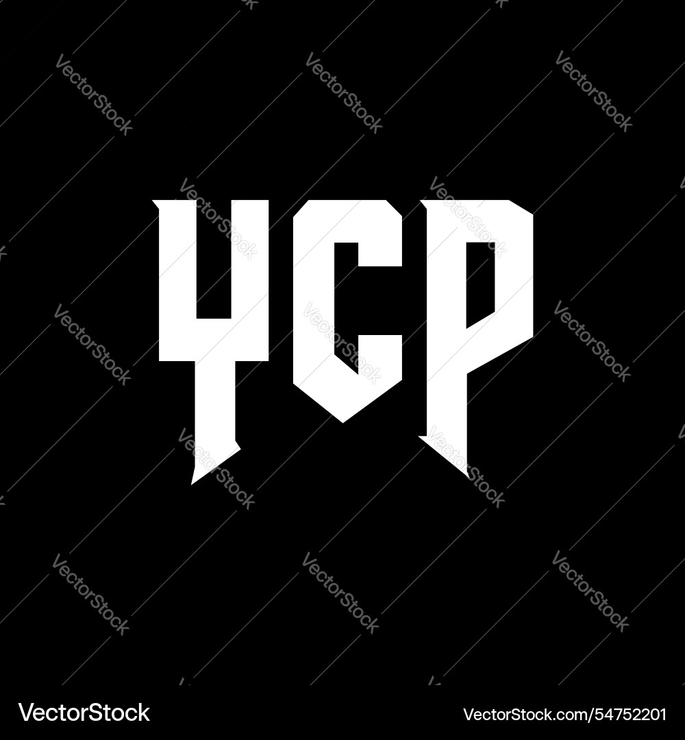 Ycp letter logo design for technology company Vector Image