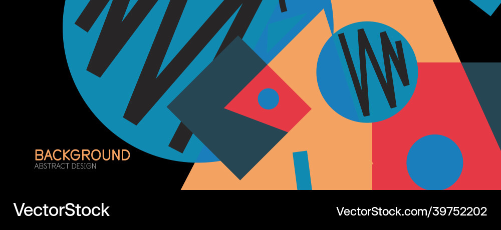 Abstract background with blocks lines geometric Vector Image