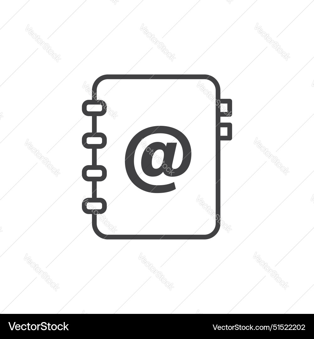 Address book icon Royalty Free Vector Image - VectorStock