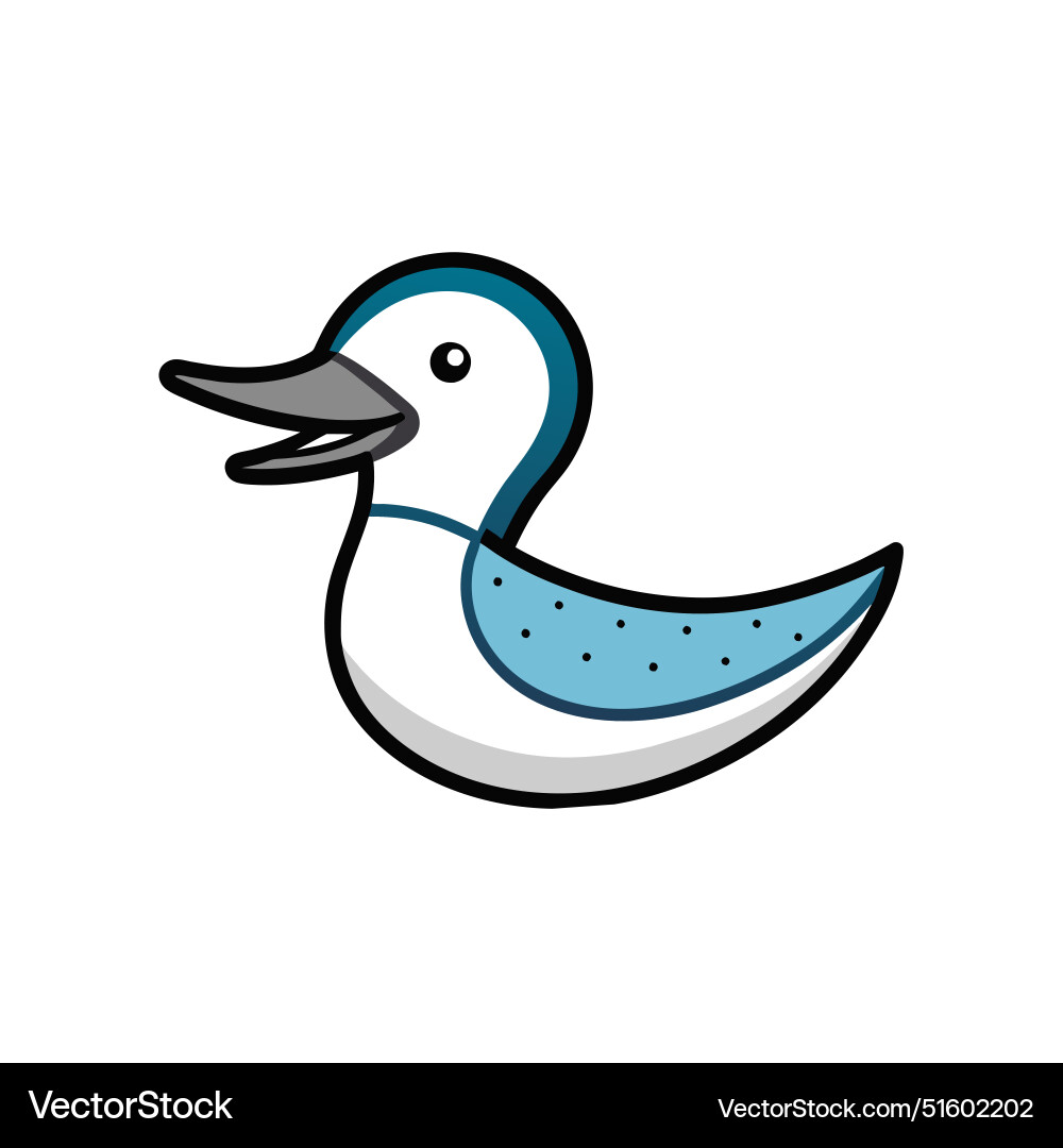Arctic loon bird smiles icon Royalty Free Vector Image