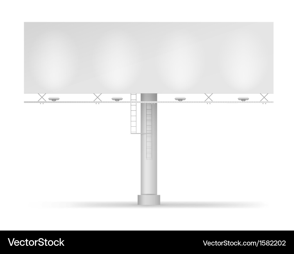Blank billboard Royalty Free Vector Image - VectorStock