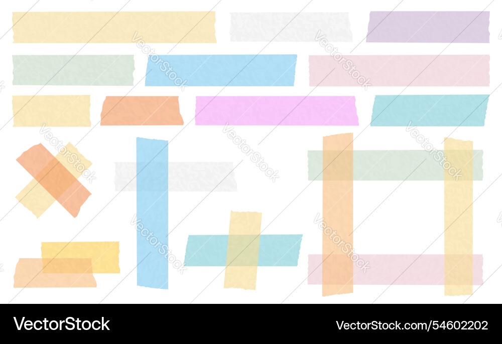 Colored adhesive tape Royalty Free Vector Image