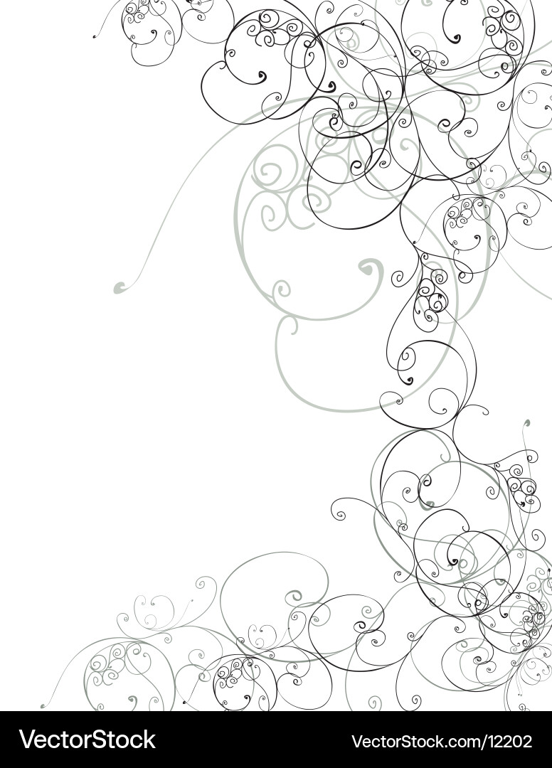 Floral scroll Royalty Free Vector Image - VectorStock