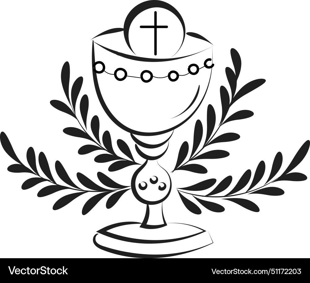 Christian art symbol for print Royalty Free Vector Image