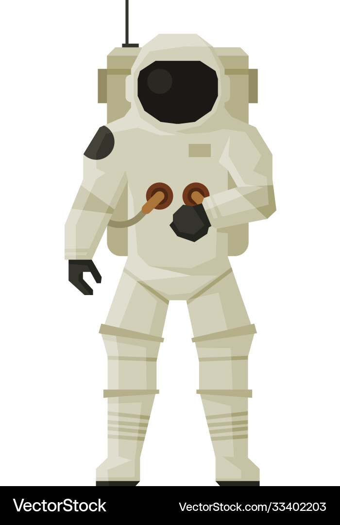 Cosmonaut or astronaut in space suit Royalty Free Vector