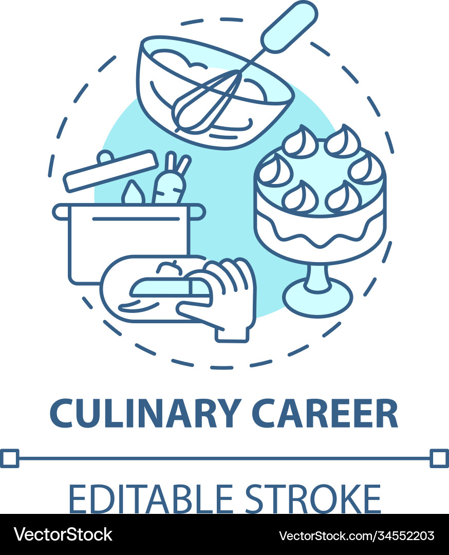 Culinary career concept icon Royalty Free Vector Image