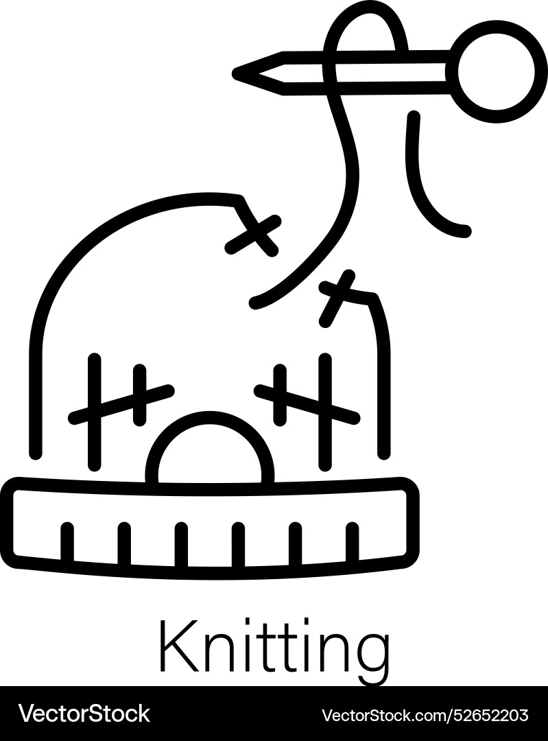 Knitting Royalty Free Vector Image - VectorStock