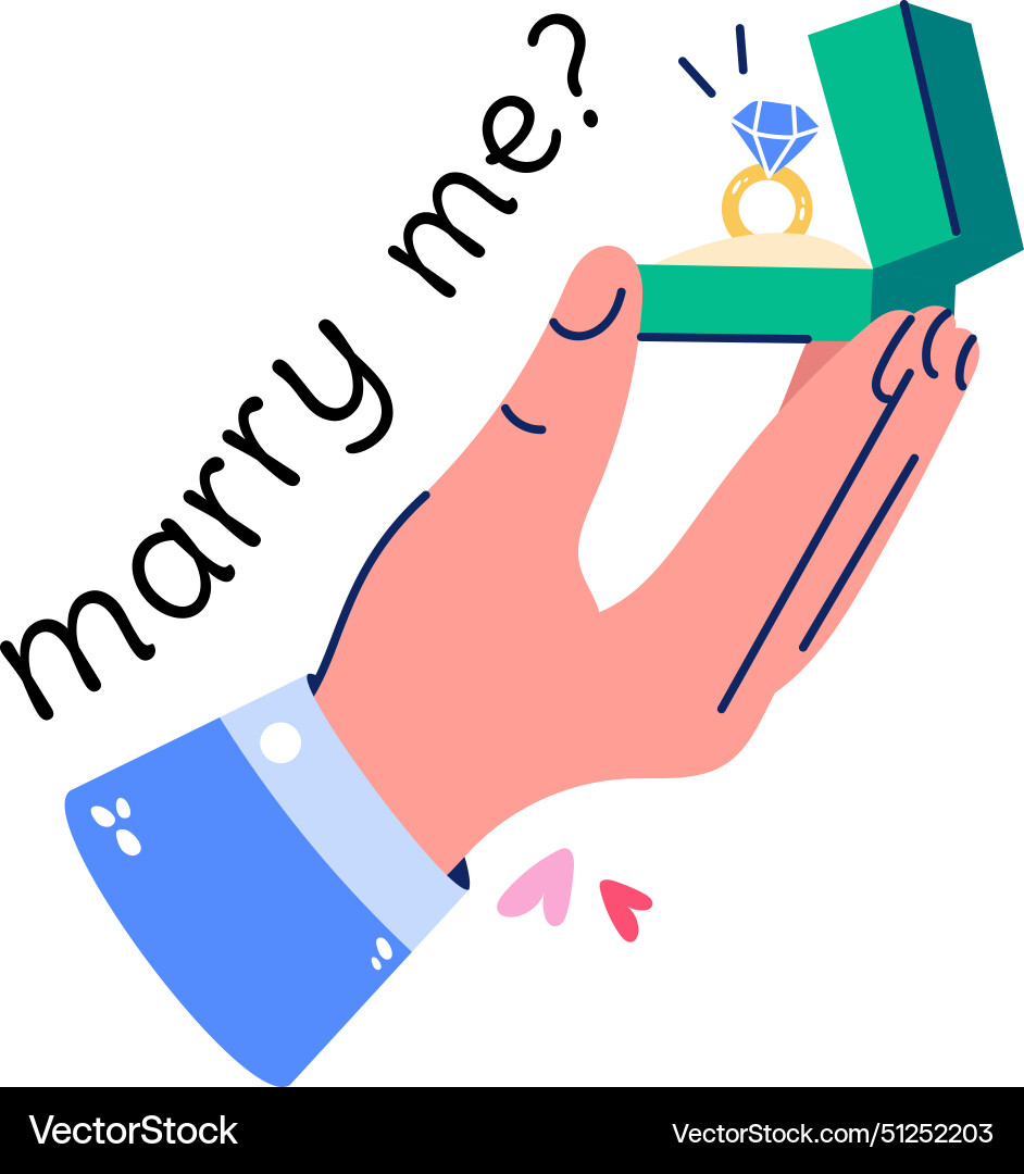 Marriage proposal Royalty Free Vector Image - VectorStock