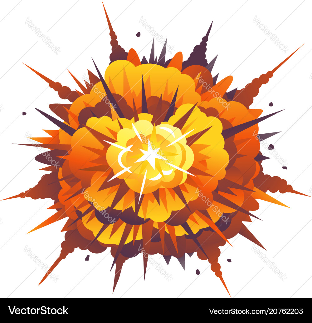 Radial bomb explosion Royalty Free Vector Image