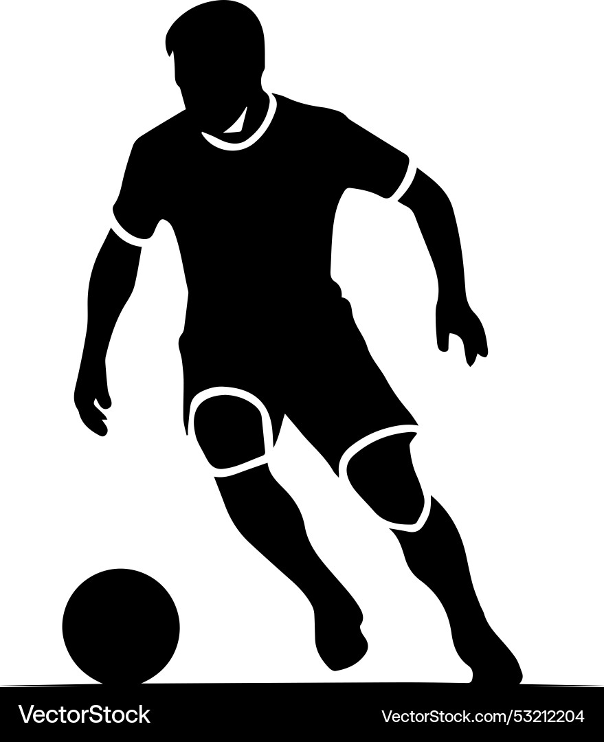 A football player Royalty Free Vector Image - VectorStock