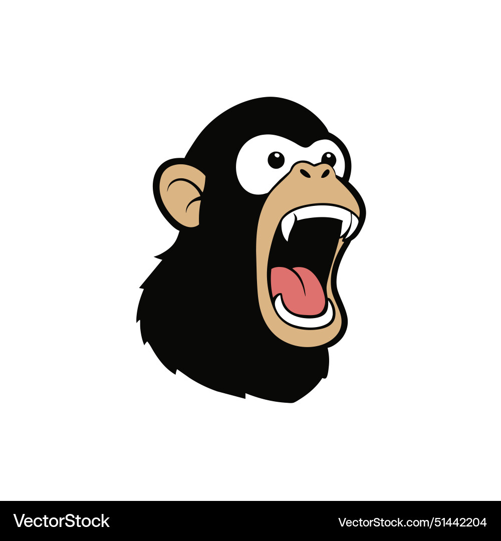 Ape screams icon Royalty Free Vector Image - VectorStock