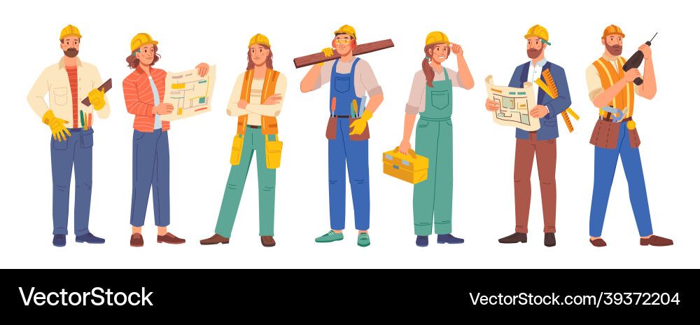 Cartoon Contractor Hard Hat Man Uniform Vector Images (over 310)