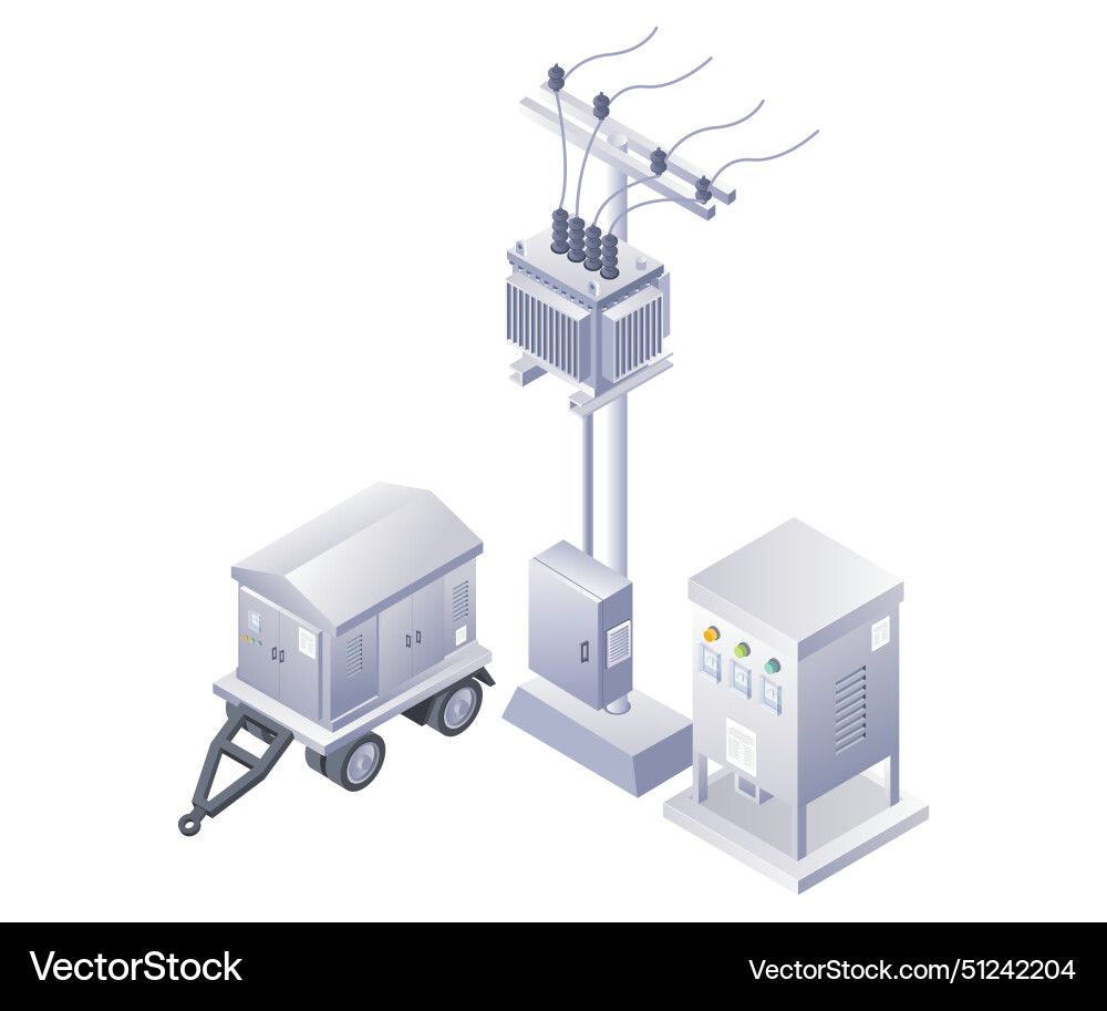 Electricity generating equipment technology Vector Image