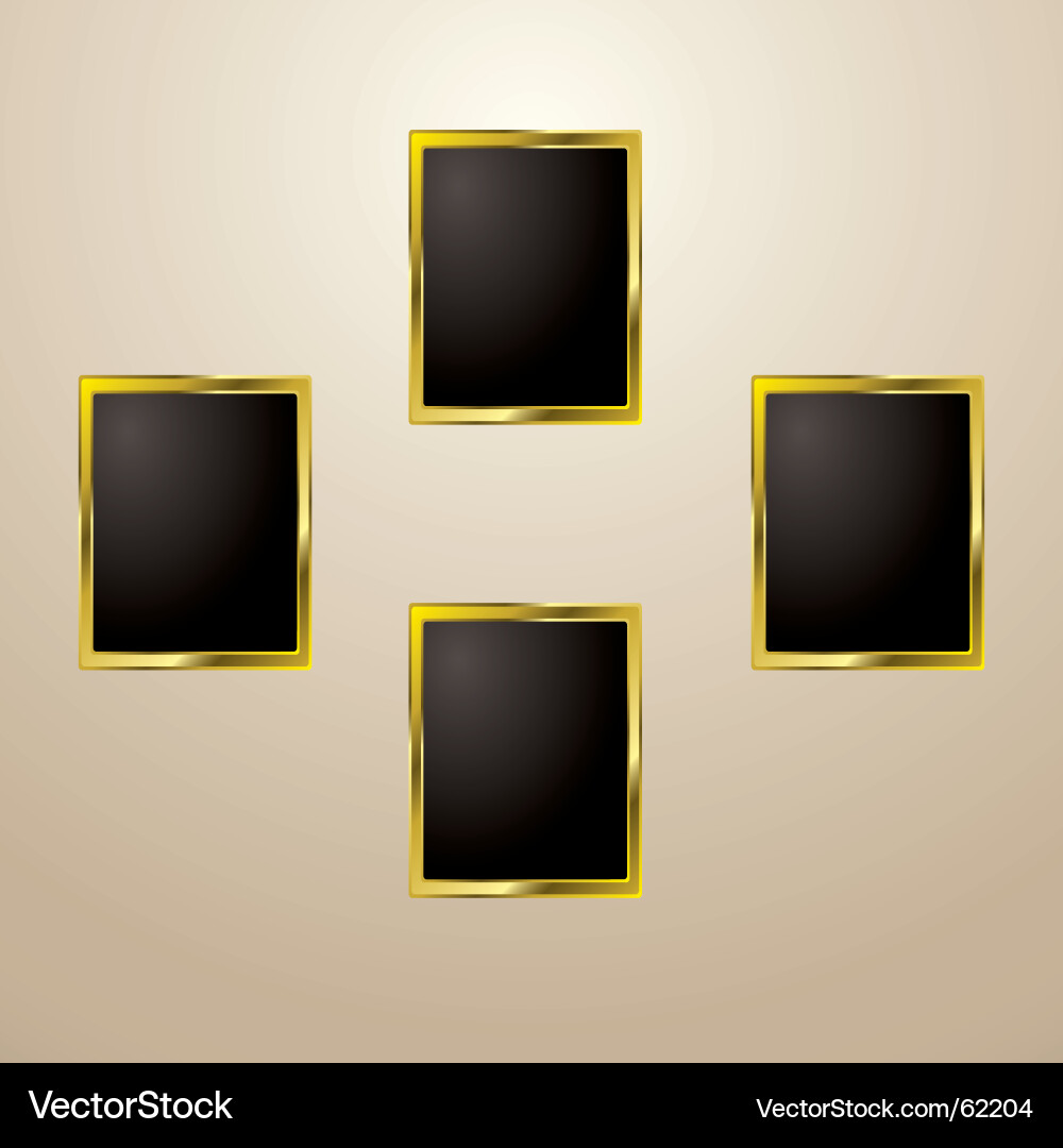 Gold picture frame Royalty Free Vector Image - VectorStock