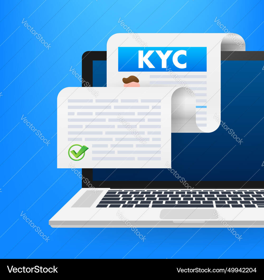 Know your customer kyc compliance Royalty Free Vector Image