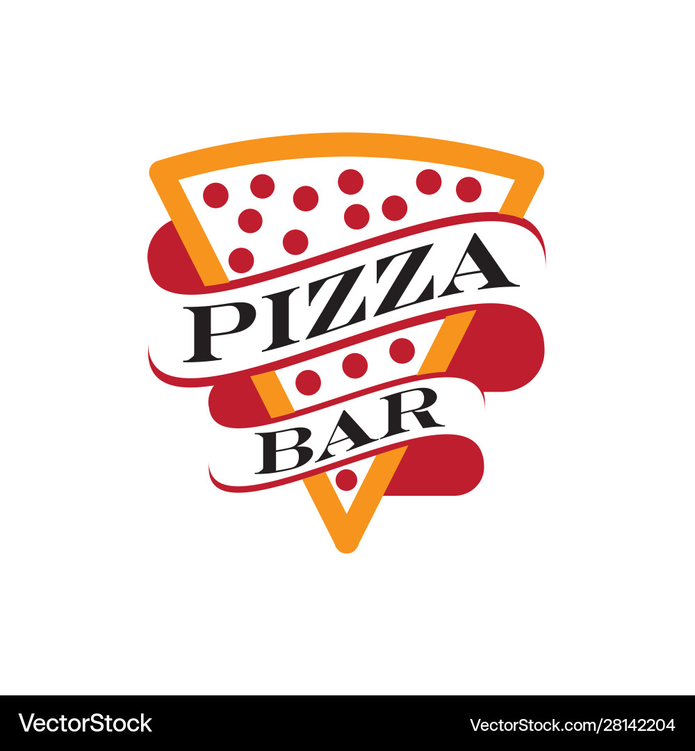 Pizza bar or restaurant logo design Royalty Free Vector
