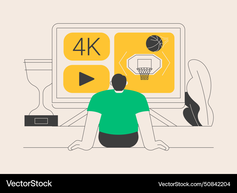 Uhd smart tv abstract concept Royalty Free Vector Image