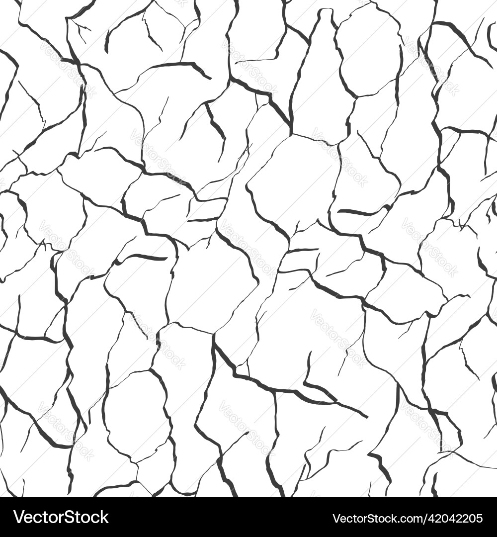 Cracks seamless pattern texture Royalty Free Vector Image
