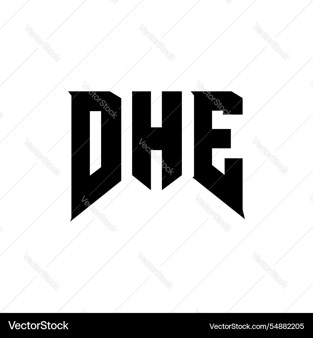 Dhe letter logo design for technology company Vector Image
