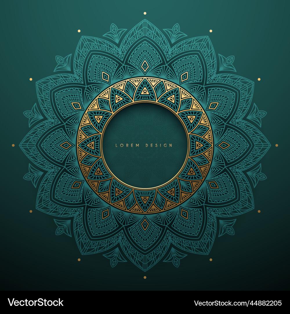 Elegant ornamental round decoration template Vector Image