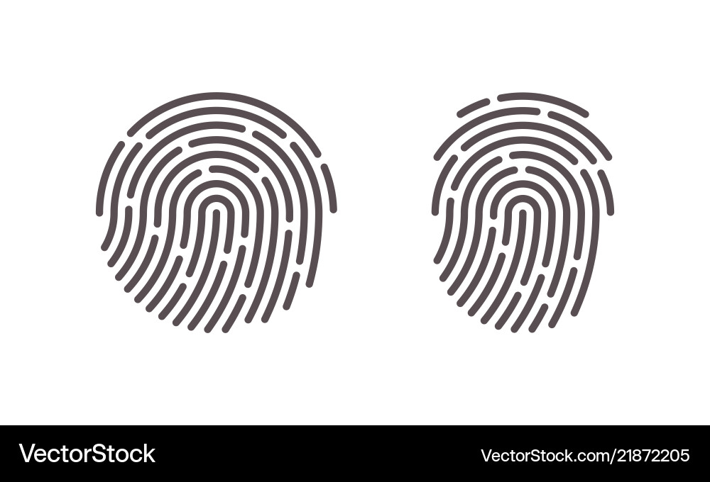 Fingerprint finger print scan logo icons Vector Image