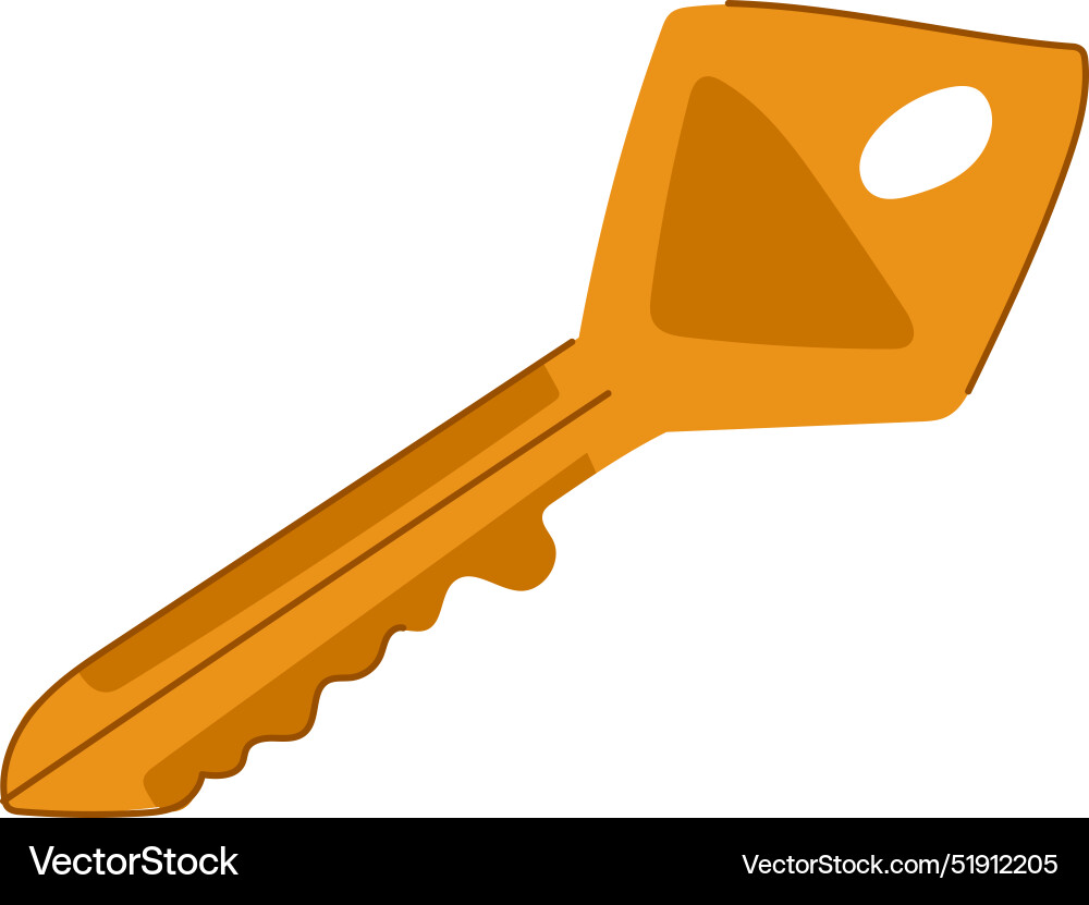 Line Schlüssel Cartoon Lizenzfreies Vektorbild