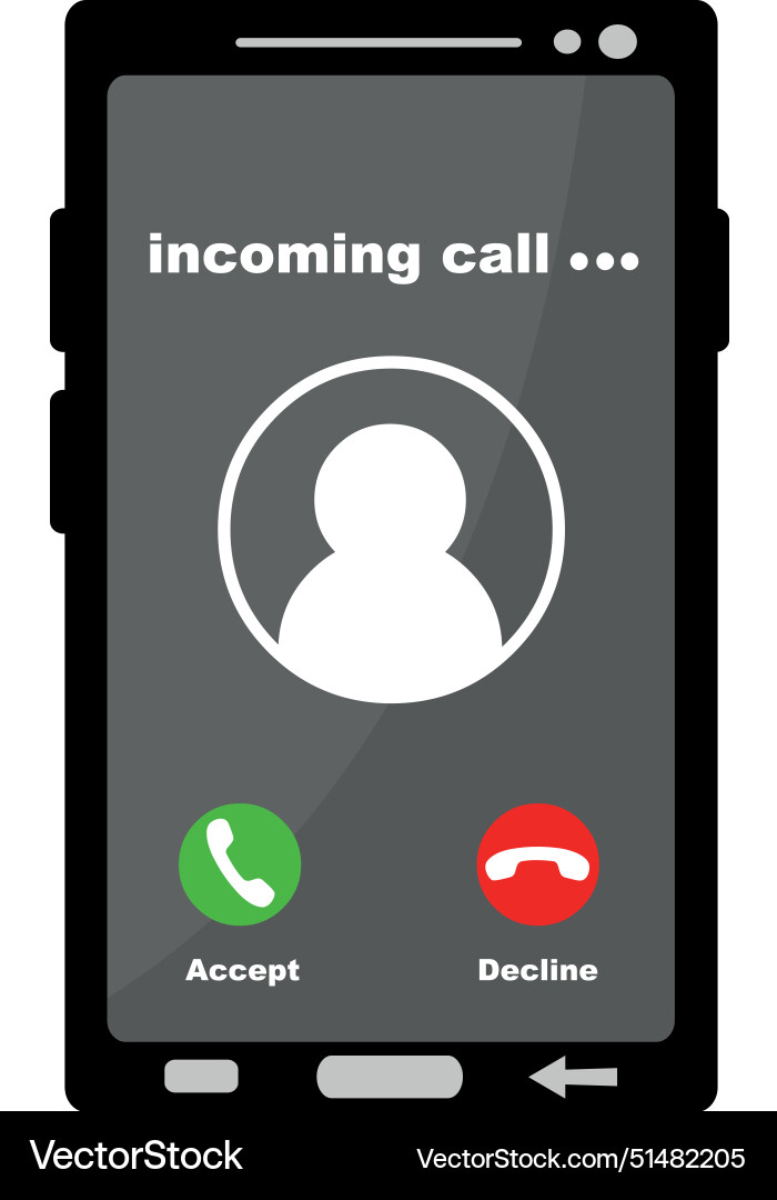 Mobile phone inoming call Royalty Free Vector Image