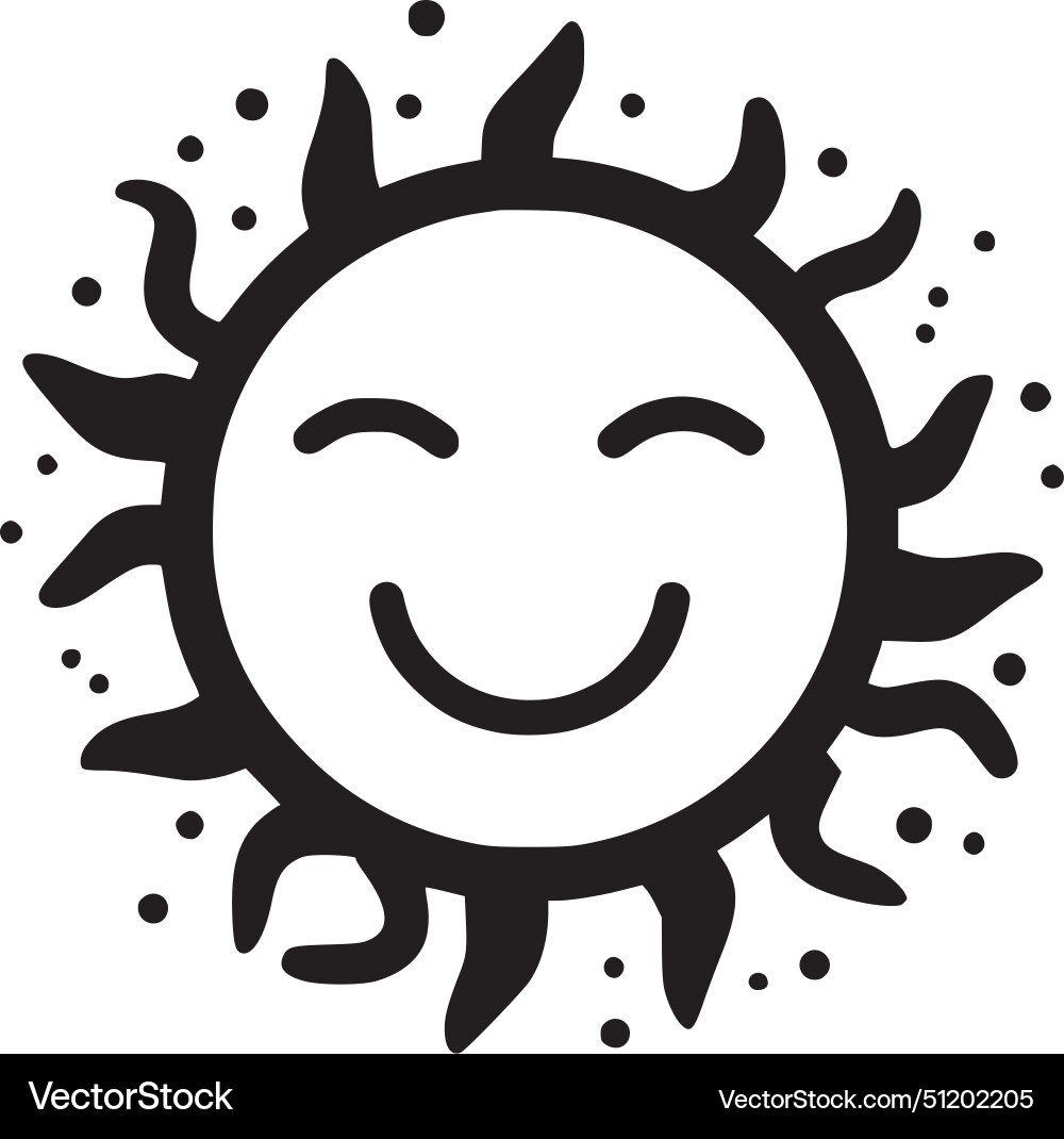 Sun - high quality logo ideal for t-shirt Vector Image
