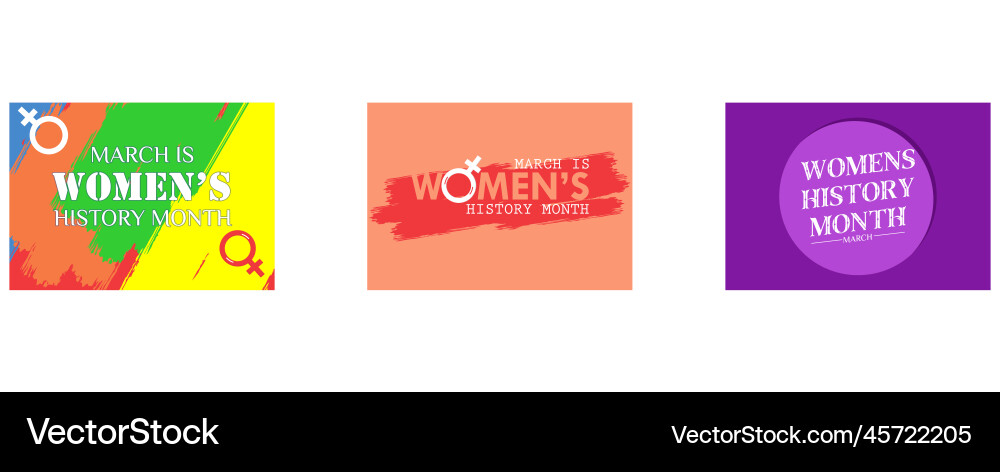Women's History Month - March Celebration Vector Image