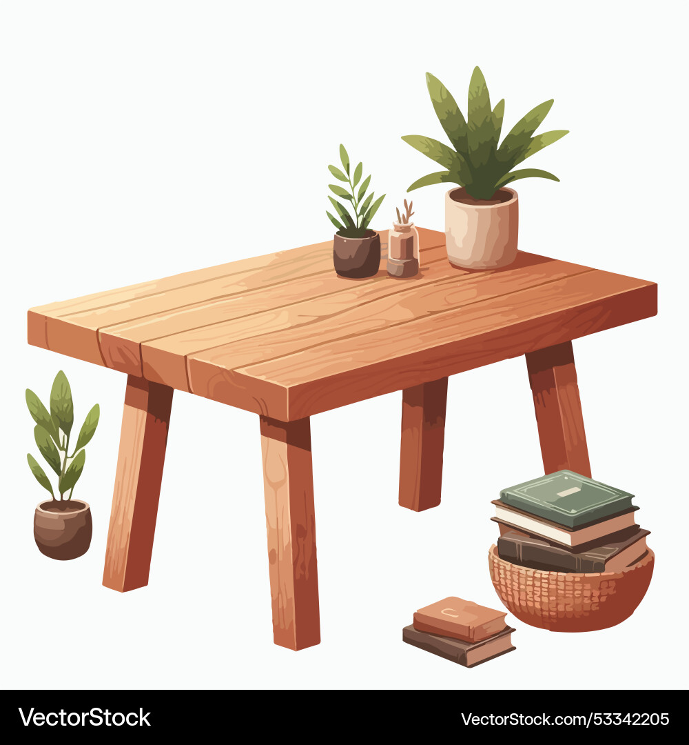 Wood table Royalty Free Vector Image - VectorStock