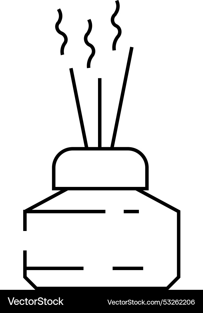 Aroma smell line icon Royalty Free Vector Image