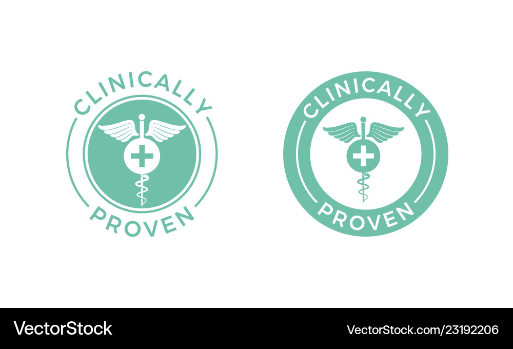 Clinically proven medical caduceus icon Royalty Free Vector
