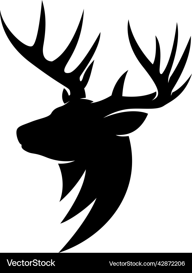 Deer hunting template Royalty Free Vector Image