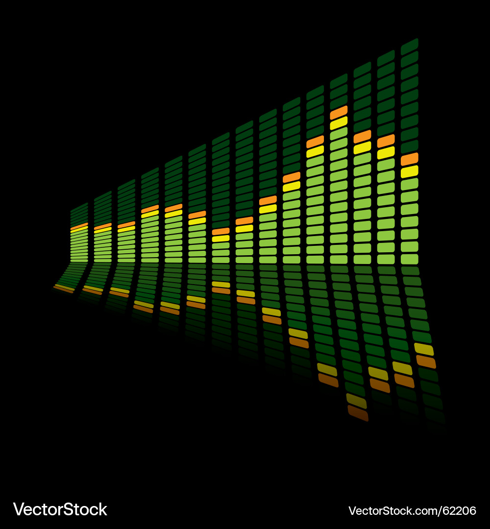 Graphic equalizer angle Royalty Free Vector Image