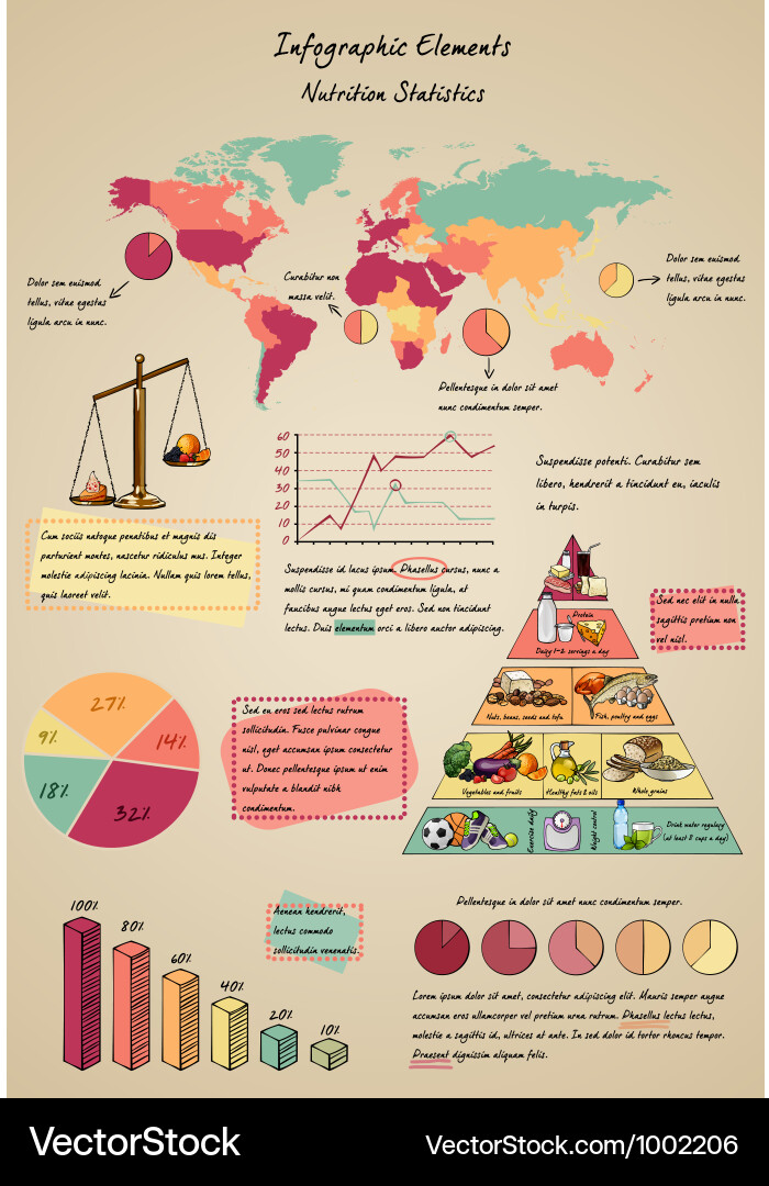 Healthy Eating Doodle Set Royalty Free Vector Image