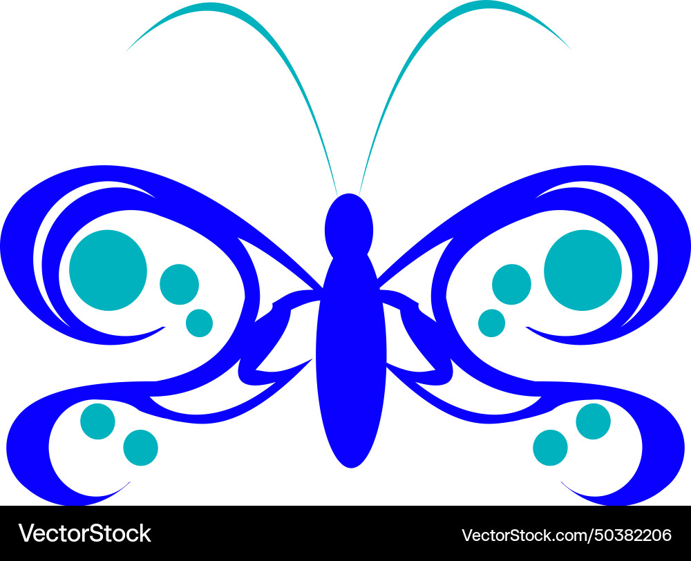 Simple butterfly logo image Royalty Free Vector Image