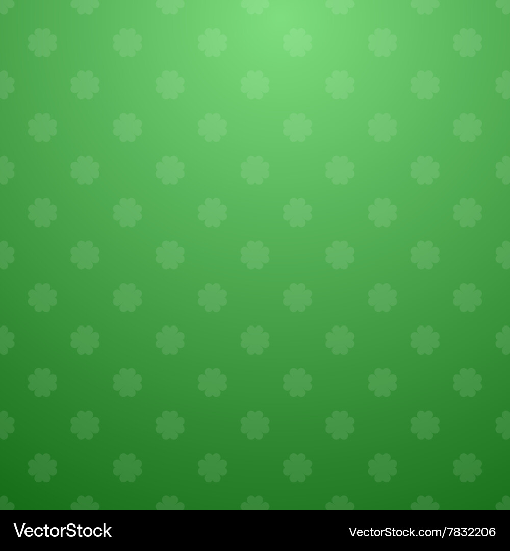 St. Patrick's Day Green Clover Background Vector Image