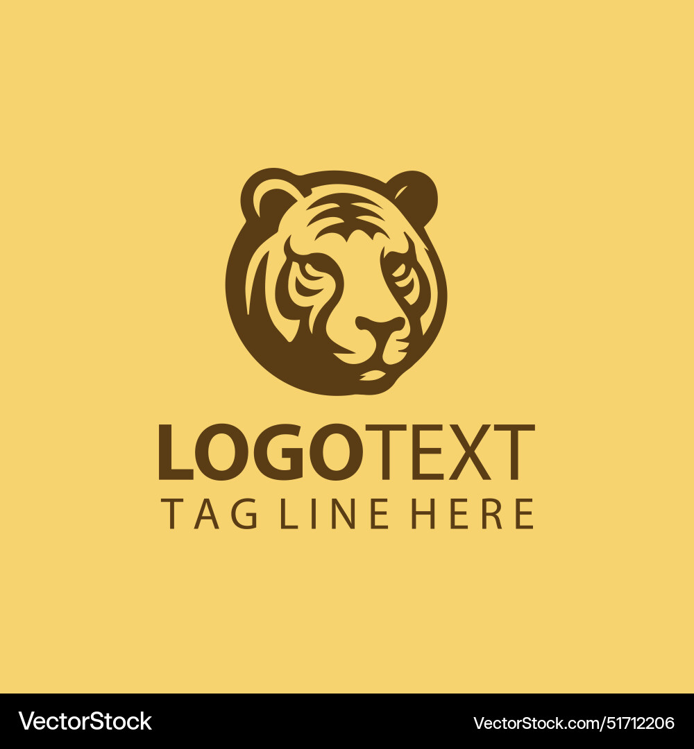 Tiger king logo Royalty Free Vector Image - VectorStock