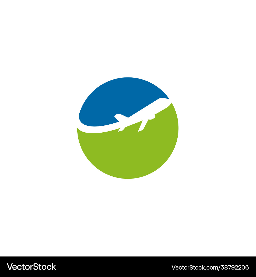 Travel company logo design template Royalty Free Vector